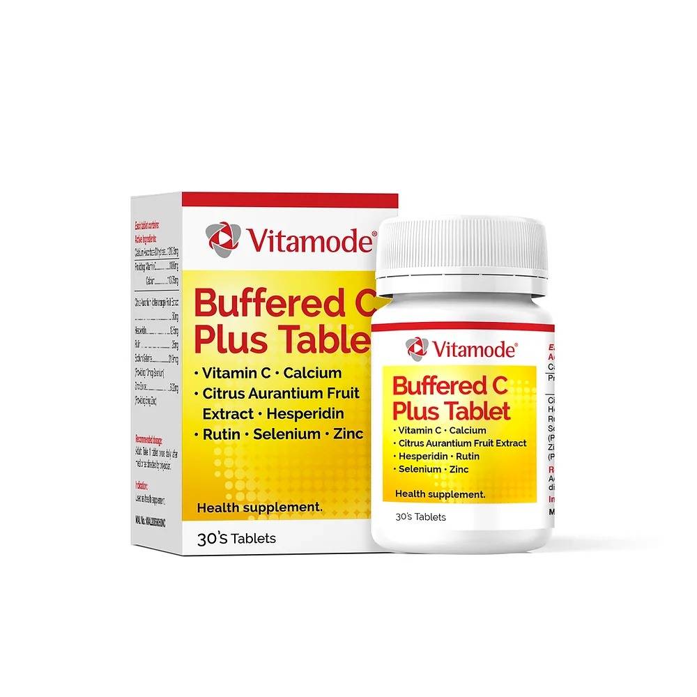 Vitamode Buffered C Plus Tablets Vitamin C Calcium Zinc Selenium 30's