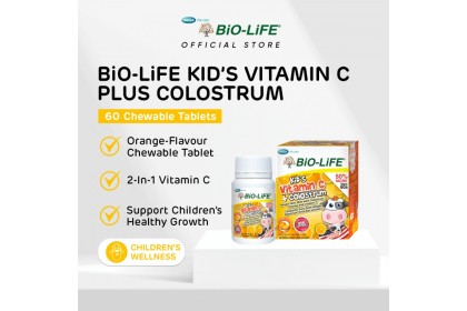Bio-Life Mega Kid’s Vitamin C + Colostrum Chewable (Orange Flavour) 60's