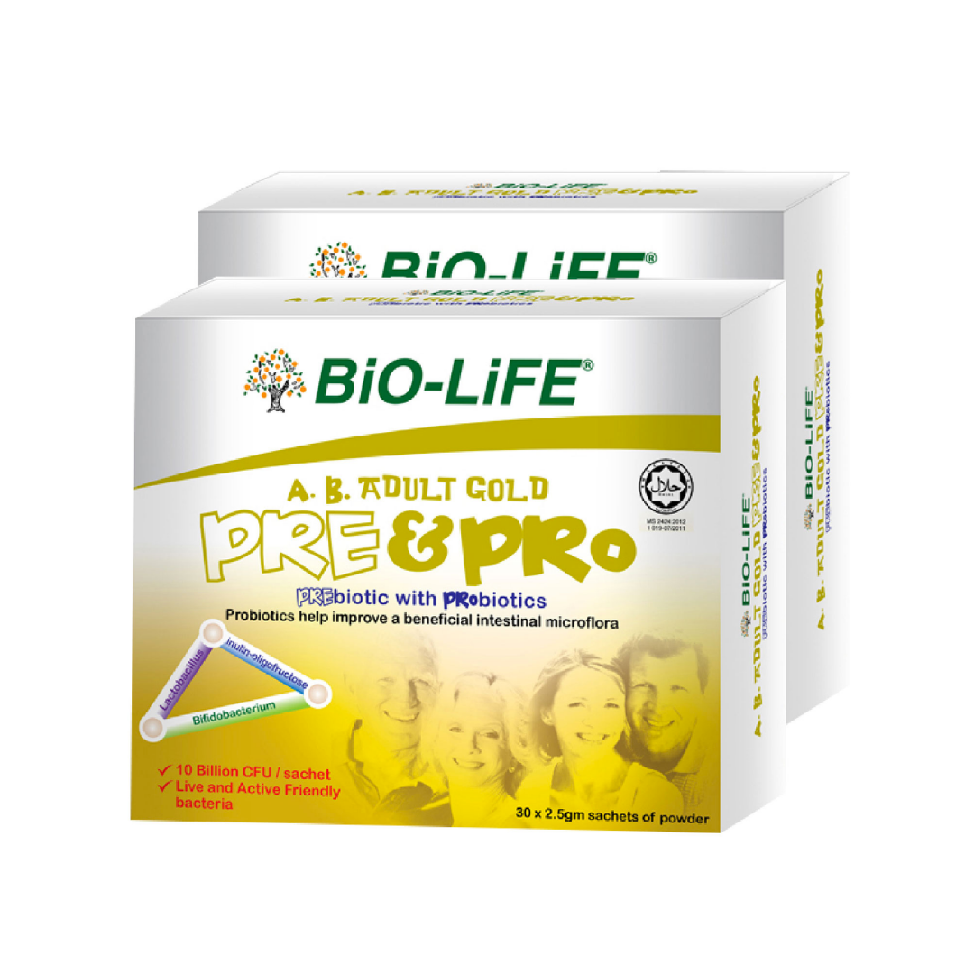 Bio-Life A.B. Adult Gold Pre & Pro Powder [Prebiotic with Probiotics ...