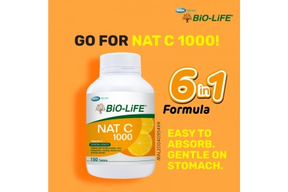 Bio-Life NAT C 1000mg Bioflavonoids 维生素 Vitamin C 150's
