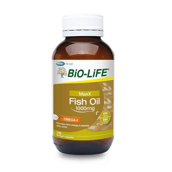Bio-Life MaxX Fish Oil Capsule 1000mg - Double Strength EPA & DHA 100's ...